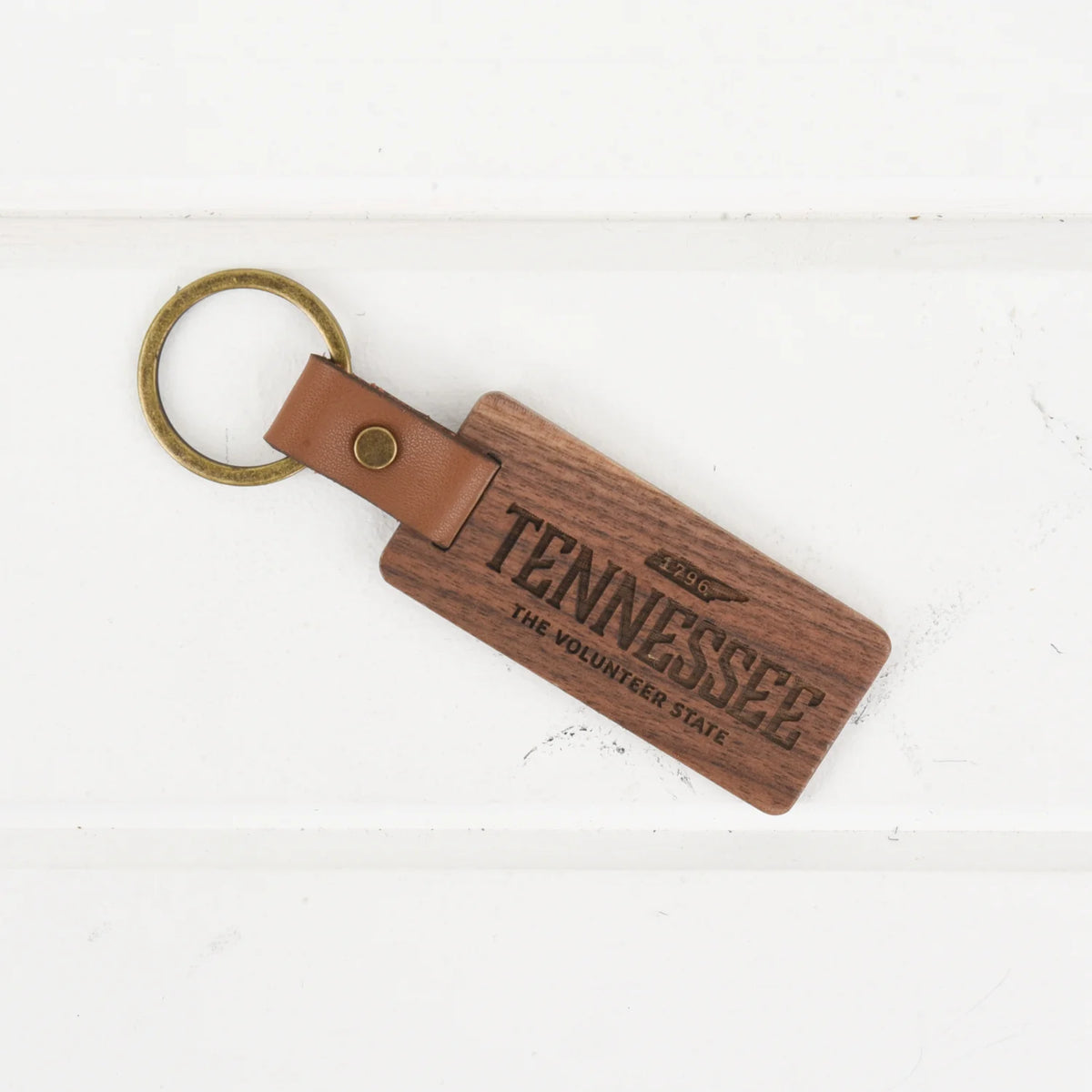 Tennessee Wood/ Leather Keychain – Dandy Lions Gifts